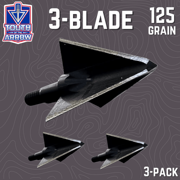 TOTA | 125 grain broadhead | 1-1/8 inch | fixed 3-blade – Tooth of the ...
