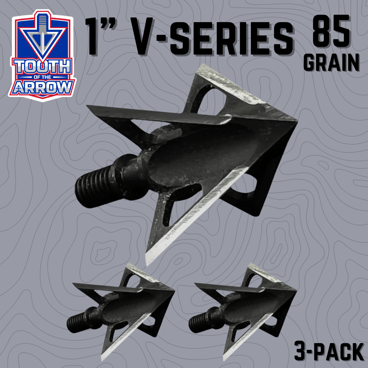 Tooth of the Arrow | 85 grain broadhead | 1-inch vented – Tooth of the ...