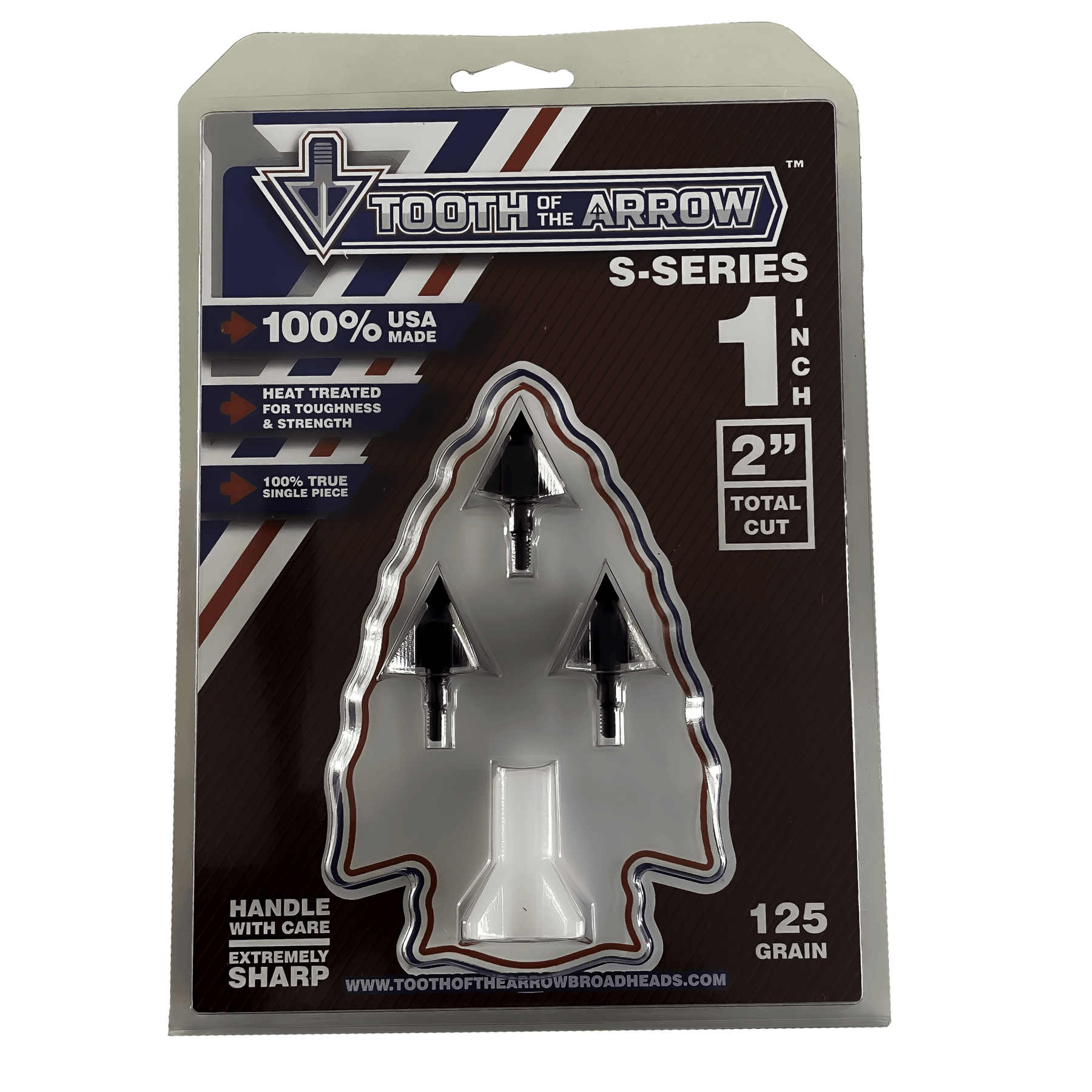 Tooth of the Arrow | 125 grain broadhead | 1-inch solid – Tooth of the ...