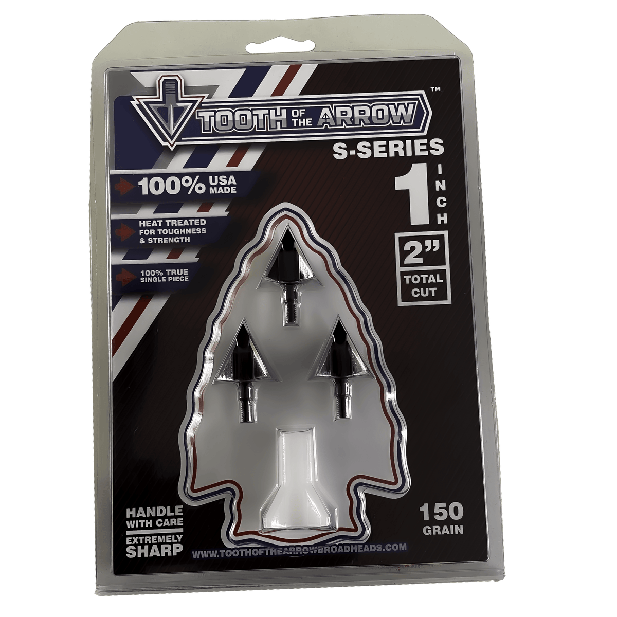 Tooth of the Arrow | 150 grain broadhead | 1-inch solid – Tooth of the ...